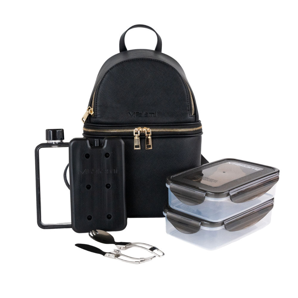 Mini Luxe Meal Prep Backpack Set | Small Meal Bag